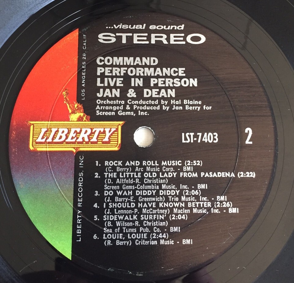 Jan & Dean, Command Performance Live in Person, Liberty #LST-7403, LP Record | eBay