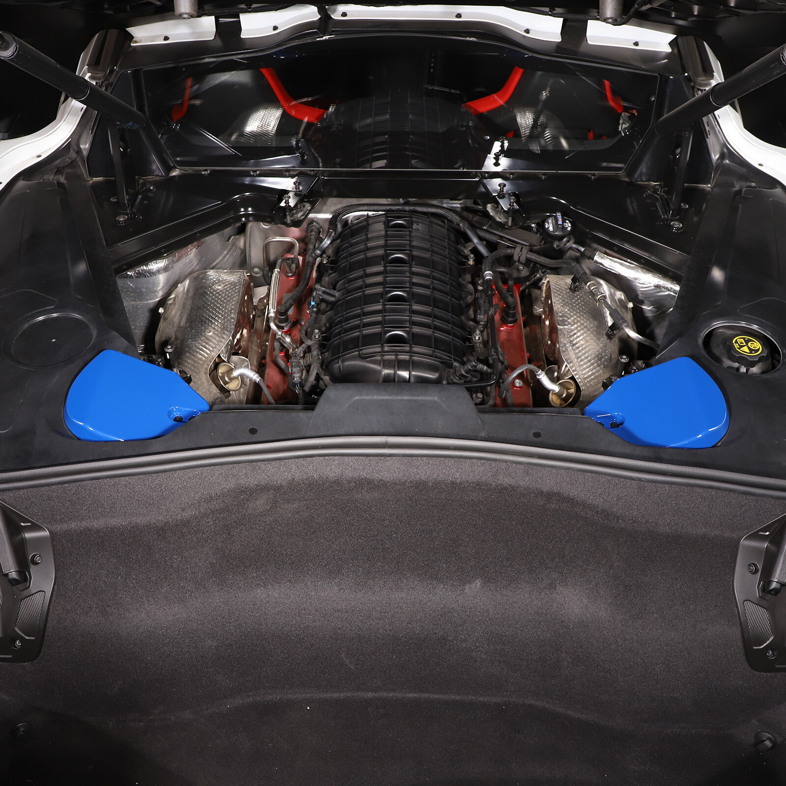 Blue Engine Bay Shock Tower Cover Panel Cover ABS Trim For Corvette C8 ...