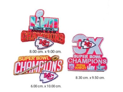 Champion s SB 57th NFL KC Chiefs 3pcs/set for patch iron,sewing on ...