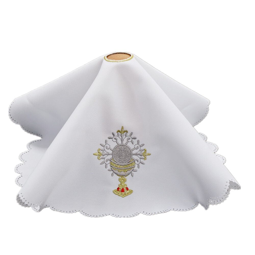 Church Clergy Mass Altar Cloth Round Chalice Pall with Holy Grail ...