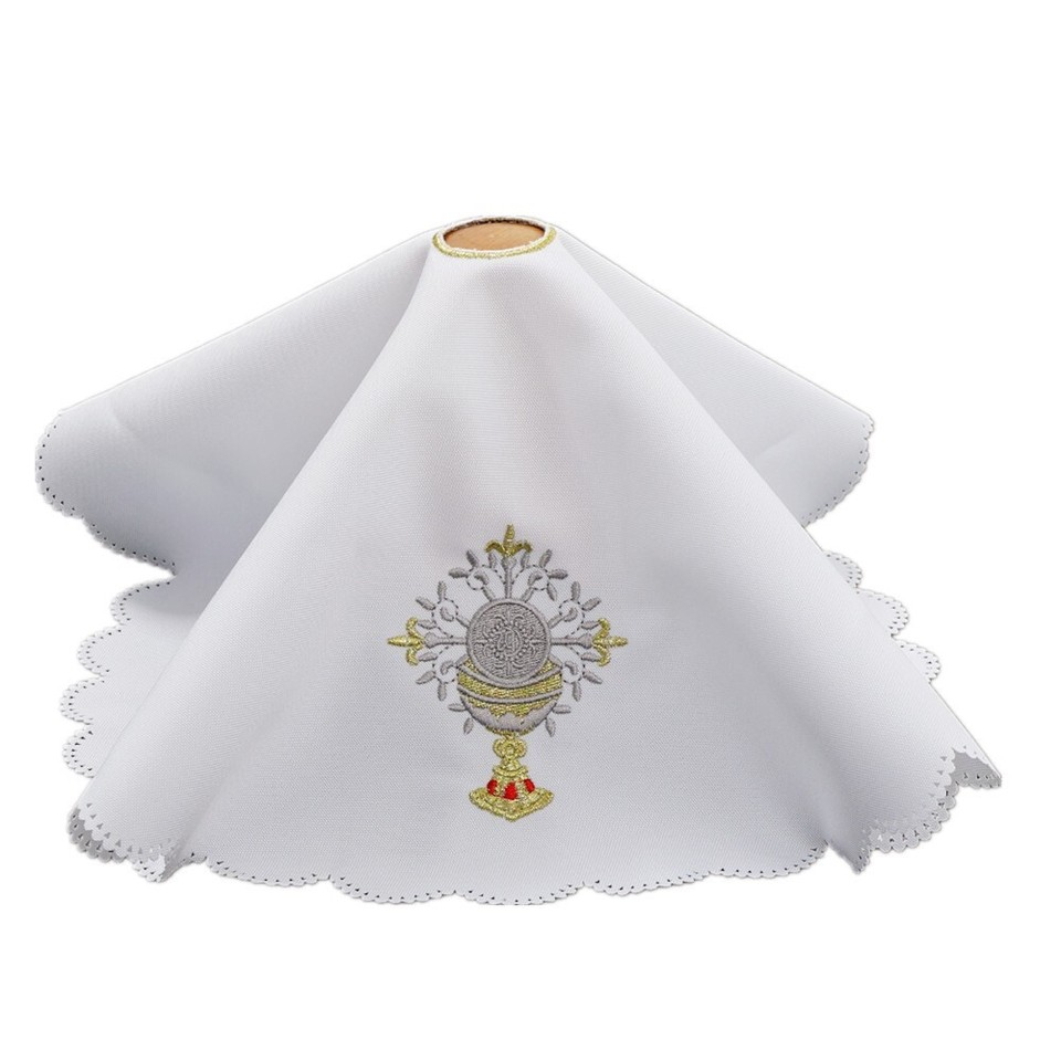 Church Clergy Mass Altar Cloth Round Chalice Pall with Holy Grail ...