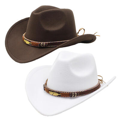 Cowboy Hat Men Women Classic Ranch Style Cowboy Western Hat Cowgirl Hat ...