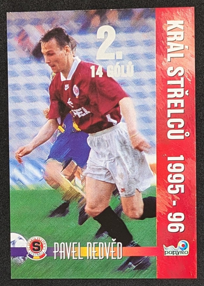 1995 Papyro PAVEL NEDVED True Rookie CARD Ballon d'Or Super Rare Czech ...