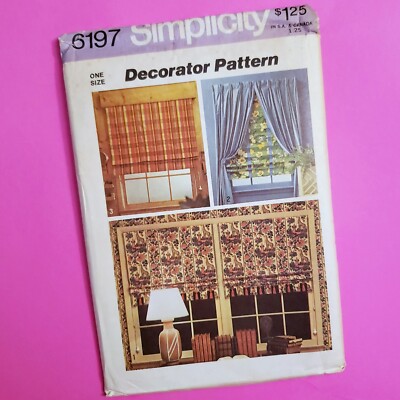 1973 Vintage Simplicity Sewing Pattern 6197 Decorator Pattern Roman ...