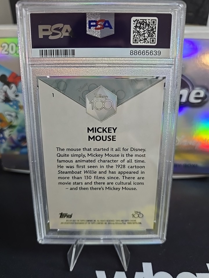 Disney Topps Chrome 100 Mickey Mouse Base Psa 10! | eBay