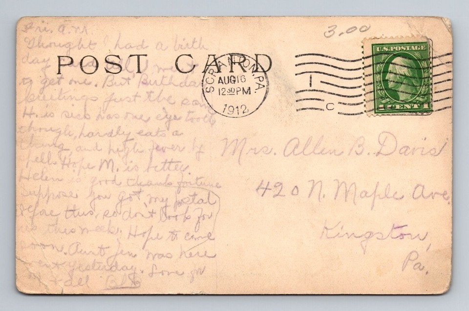 Scranton PA-Pennsylvania, Technical High School, Antique Vintage c1912 ...