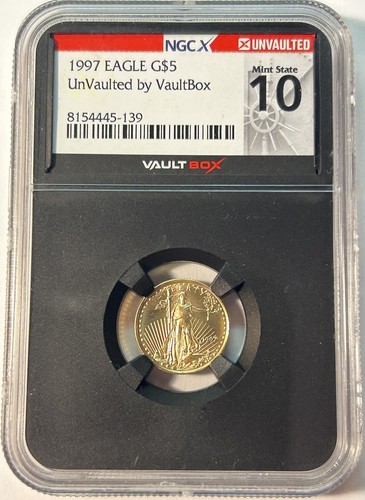 1997 1/10th GOLD $5 Eagle NGCx MS10 (MS-70) Vault Box Unvaulted | eBay