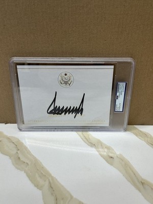 Donald Trump Signed Bookplate PSA Certified Autograph President Encap ...