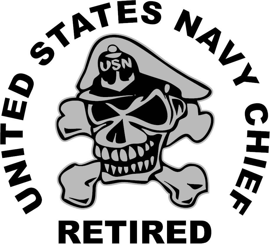 Navy Chief Skull Vector Human Skull With Sea Captain Cap On Head Stock