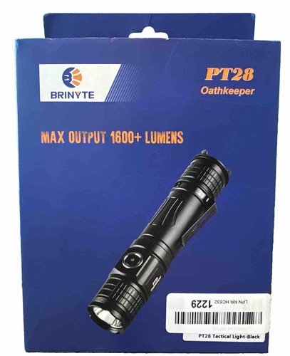 Brinyte PT 28 Oathkeeper 1600 Lumens Flashlight Rechargeable Palm Size ...
