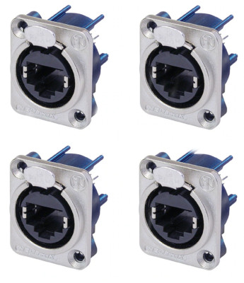 (4 PACK) NEUTRIK NE8FDV RJ45 CAT5 ETHERCON Vertical PCB Mount Panel ...