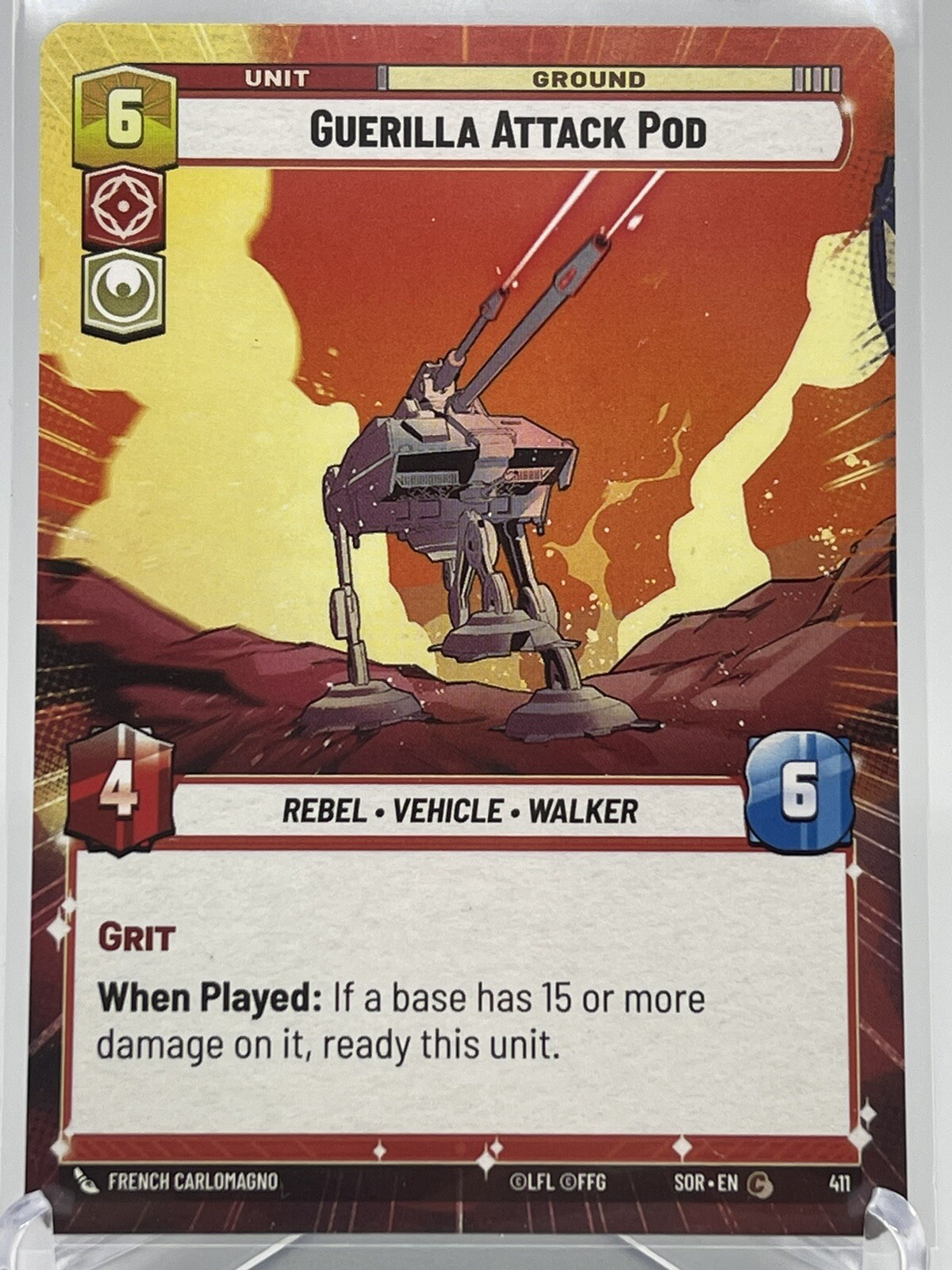 Guerilla Attack Pod Hyperspace - SOR 411 NM - Star Wars Unlimited | eBay
