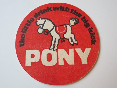 Vintage Coaster Bar Mat: PONY Cream Sherry the Little Drink With the ...