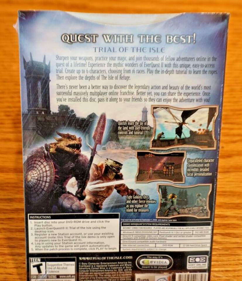 Everquest 2 Trial of the Isle Demo disc PC game Rare! | eBay
