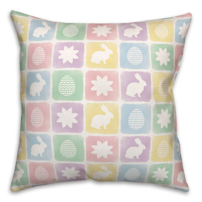 Creative Products Easter Block Pattern 16 x 16 Spun Poly Pillow | eBay