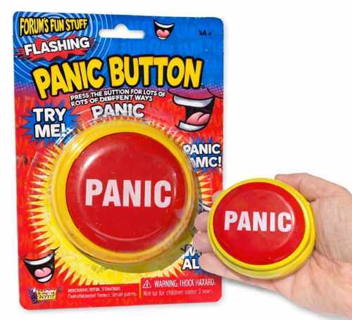 FLASHING PANIC BUTTON Funny Office Desk Gift Gag Joke Prank Alert Alarm ...