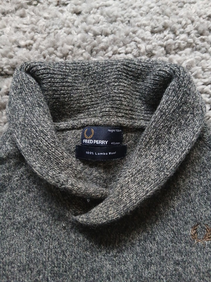 Fred Perry Boys Lambswool Jumper Age 4-5 | eBay