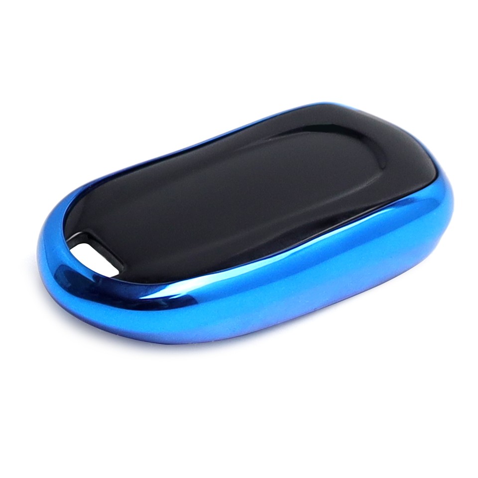 Chrome Blue TPU Key Fob Case For Buick Envision LaCrosse Encore Regal ...