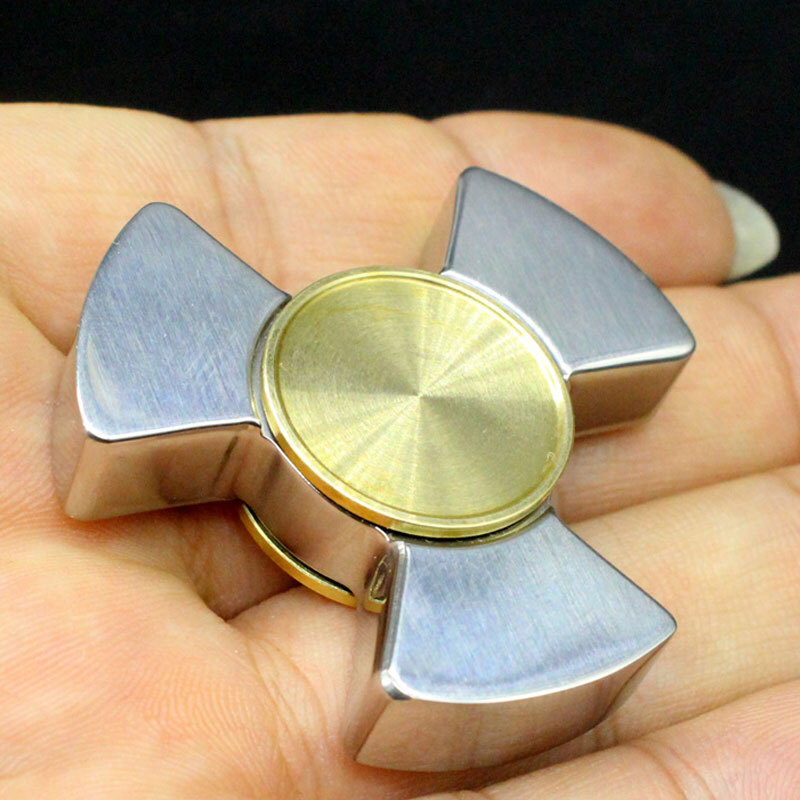 Radiation Three Leaf Fidget Spinner EDC Adult Metal Fidget Toy ADHD ...