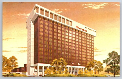 Artist~Arlington Virginia~Sheraton-Natl Motor Hotel @ Columbia Pike~Vtg ...