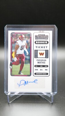 2022 Panini Contenders Football Phidarian Mathis RC Auto | eBay