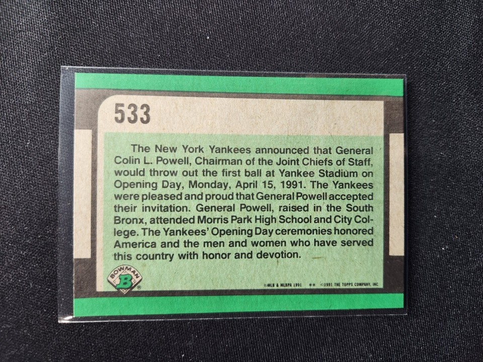 1991 Bowman Baseball Colin Powell #533 | eBay