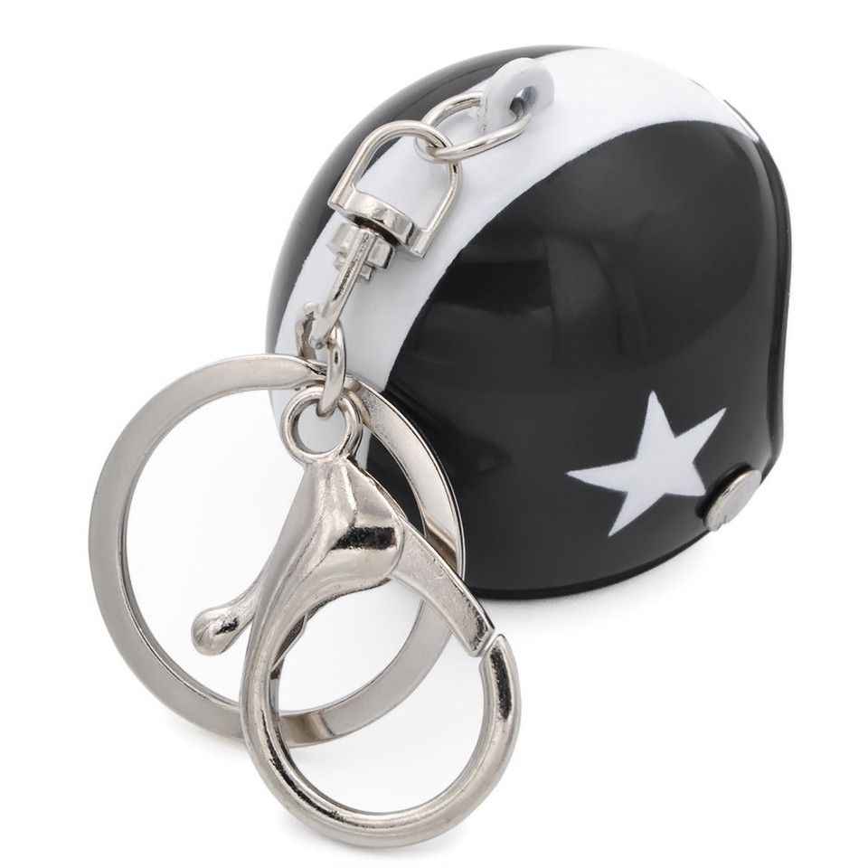 Creative Motorcycle Bicycle Helmet Key Chain Ring Keychain Keyring Key ...