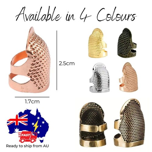 Sewing Thimble Finger Protector Metal Thimblette Pin Needle Shield Rose ...
