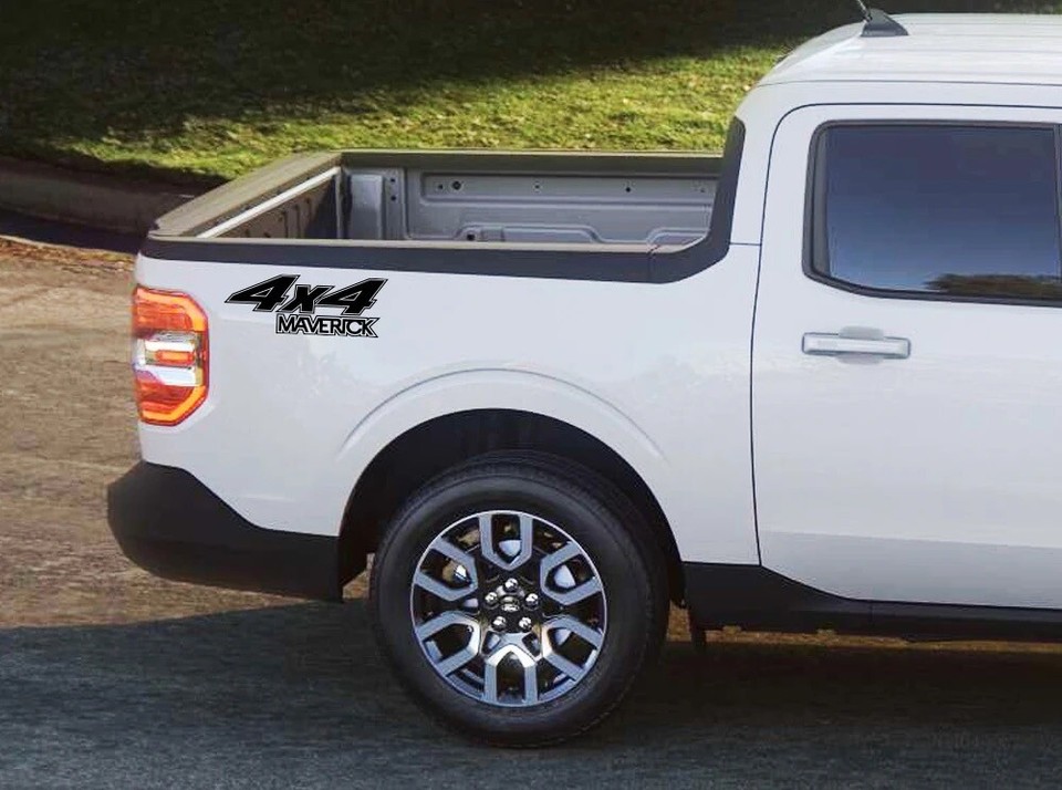 Ford Maverick 4x4 Vinyl Decal Sticker 2Pcs Left/Right Bed Side Matte ...