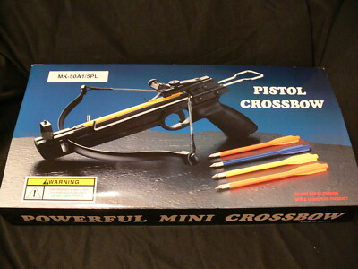 50 lb. Mini Crossbow Pistol Hand Held Gun Archery Hunting CrossBow w/ 5 ...