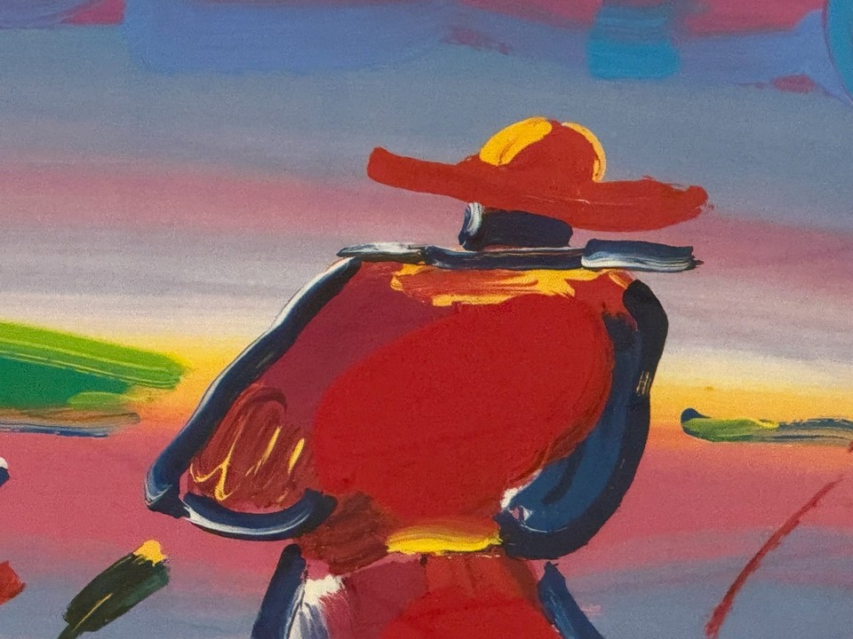 Peter Max Original Acrylic Painting "Walking in the Reeds" 18x24 COA | eBay