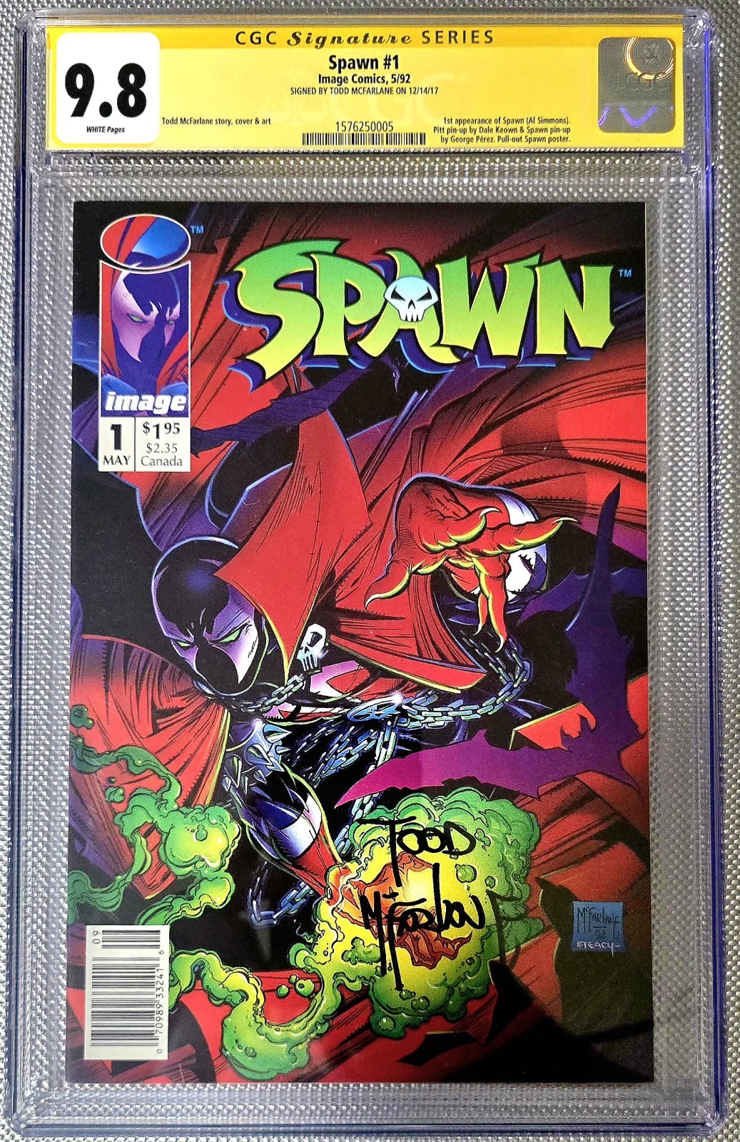 Spawn #1 Newsstand Signed Todd McFarlane Hard To Find Copy | eBay