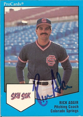 1989 PROCARDS # 247 RICK ADAIR AUTOGRAPH / Signed CARD Atlanta Braves ...