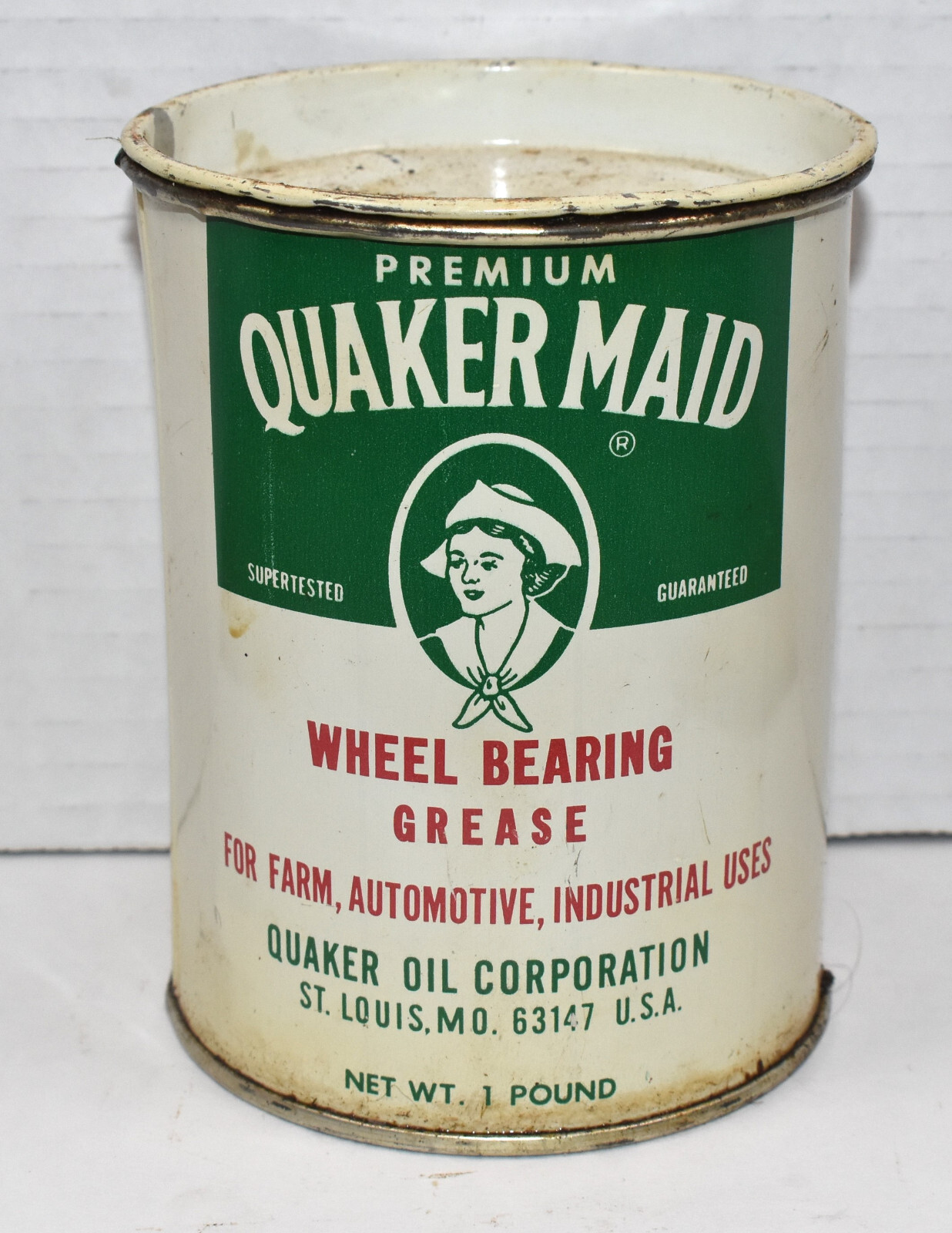 Vintage Quaker Maid 1 Lb Wheel Bearing Grease Advertising Can | eBay