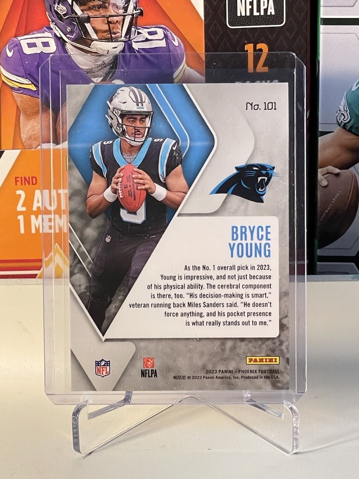 2023 Phoenix football #101 Bryce Young, Carolina Panthers ROOKIE CARD ...