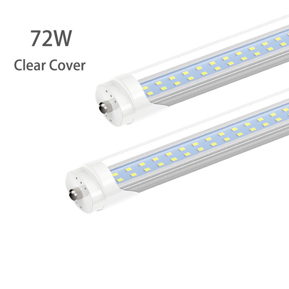 T8 4~100 Pack 8FT LED Tube Light Single Pin FA8 8FT LED Shop Lights 45W ...