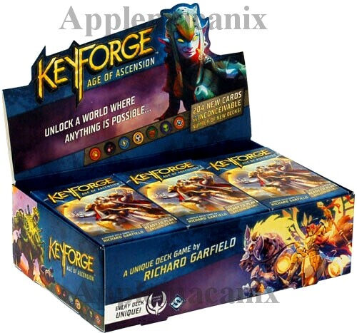 96 Decks Keyforge Age of Ascension (8) 12 Booster Archon Display Case ...