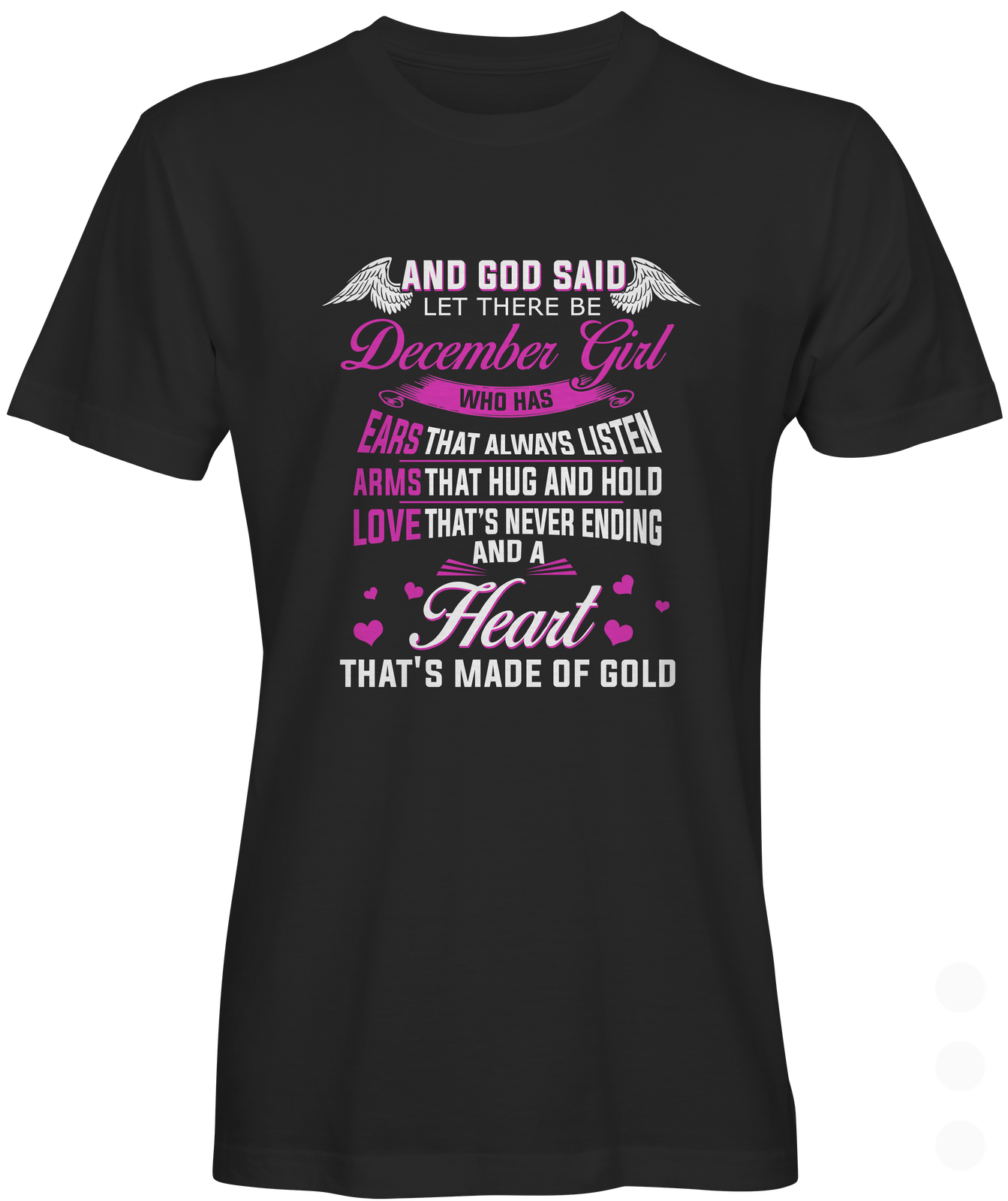 December Girl Heart Made Of Gold T-shirt | eBay
