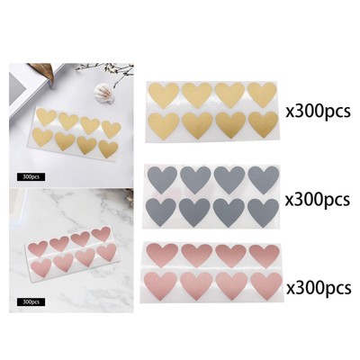 300 Pack Heart Scratch Off Stickers Self Sticky Scratch Card Stickers ...