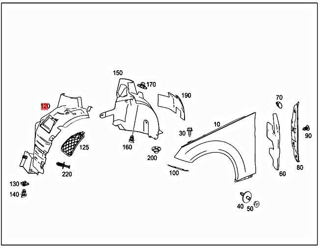 Genuine MERCEDES A207 C207 Cover wheel arch 2076902430 | eBay