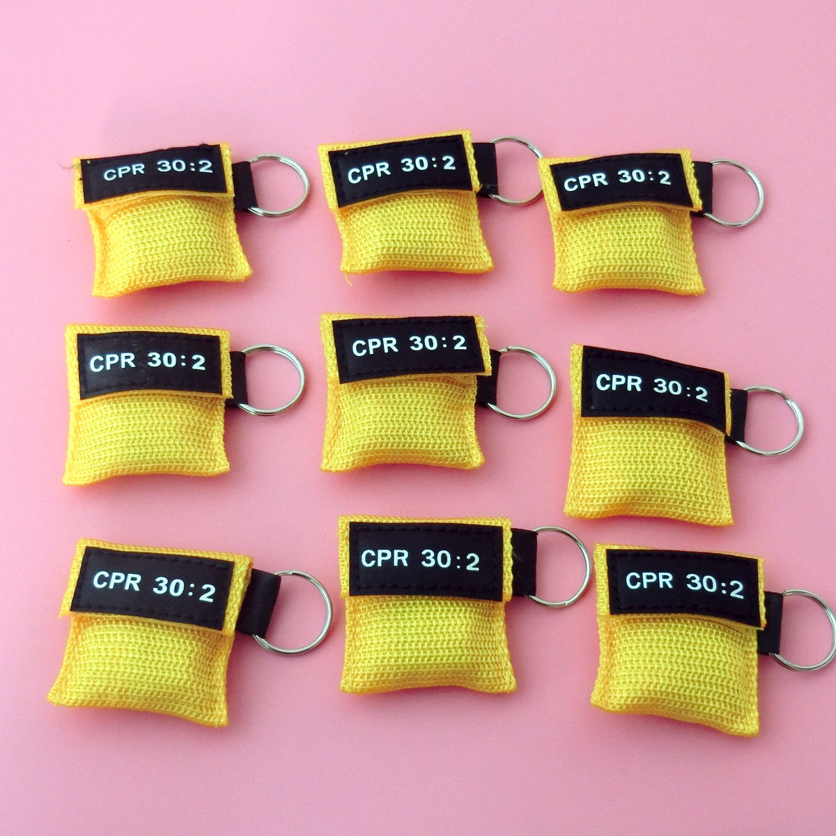 50 xFirst aid resuscitation CPR Life Key CPR face shield key-ring Mouth ...