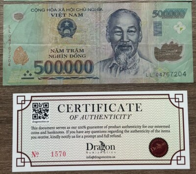 500,000 Vietnam Dong Banknote 2004-2006 VND single 500000 Dong ...