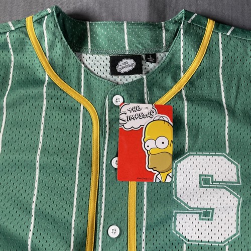The Simpsons Baseball Jersey Shirt Large Homer Marge Bart Lisa Tee | eBay