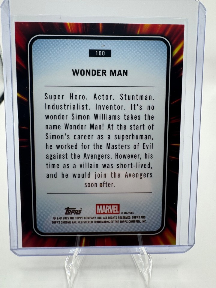 2025 TOPPS CHROME MARVEL SAPPHIRE - Wonder Man Purple /15 | eBay