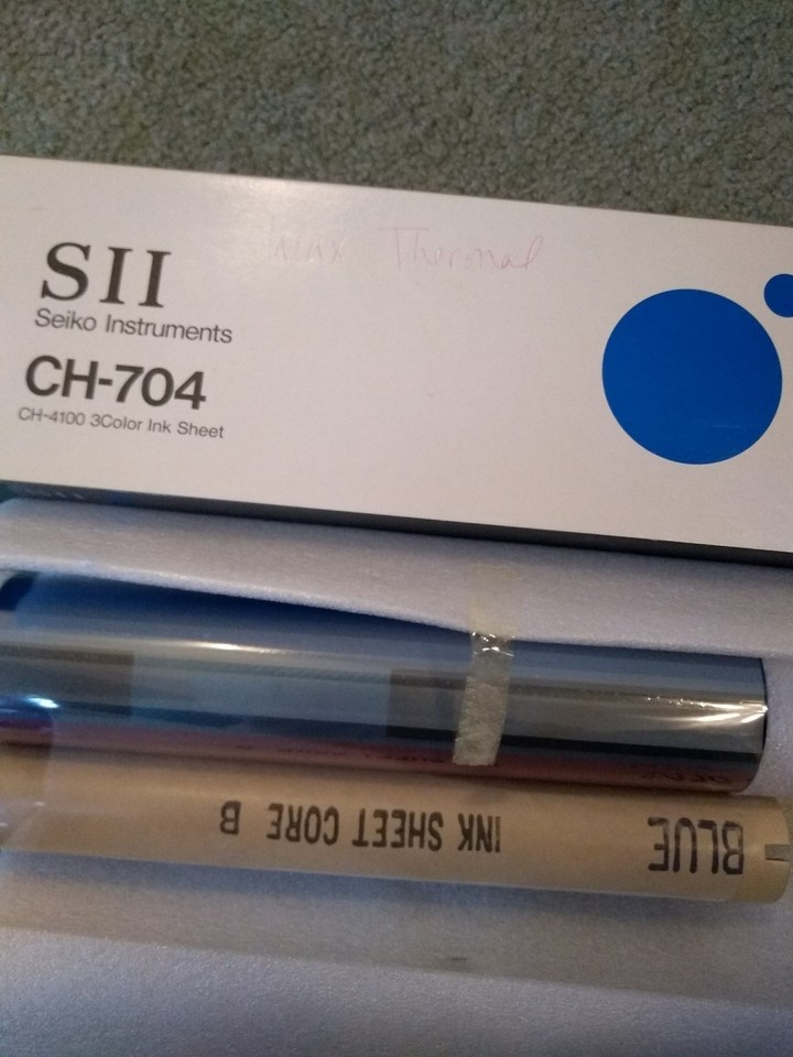 NEW! ~ Seiko Instruments SII 3 Color Ink Cartridge Wax Thermal CH-704 ...
