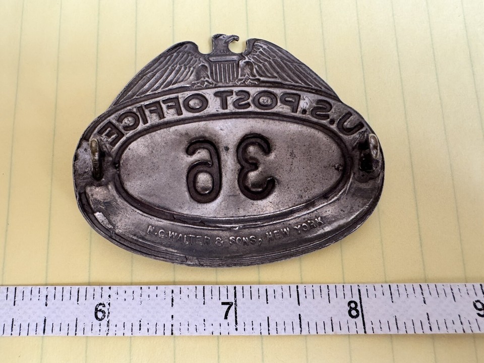 Vintage USPS Post Office U.S. Mail Antique Obsolete Badge | eBay