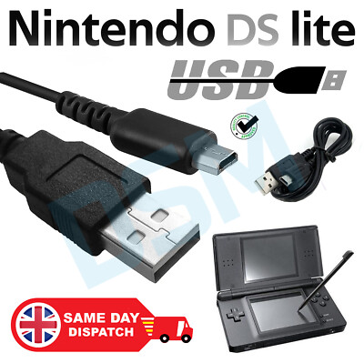 UK Nintendo DS Lite NDSL DSL USB Charging Power Charger Cable Lead Wire ...