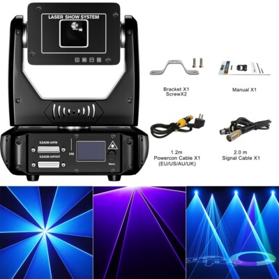 6W Projector 3D 2D Animation Laser Moving Head Stage Lighting RGB Club ...