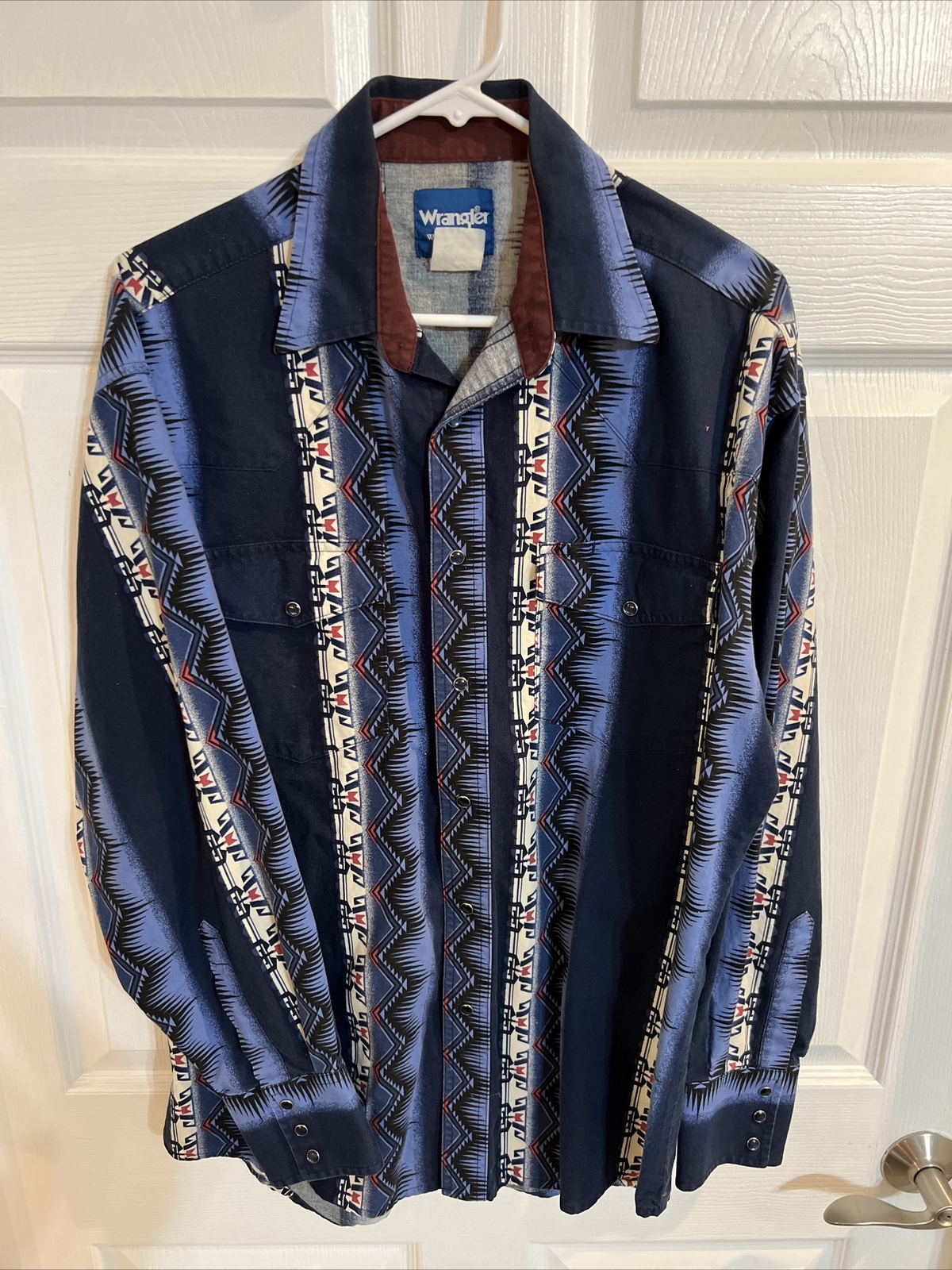 Vintage RARE Wrangler 90s Western Cowboy Aztec Southw… - Gem
