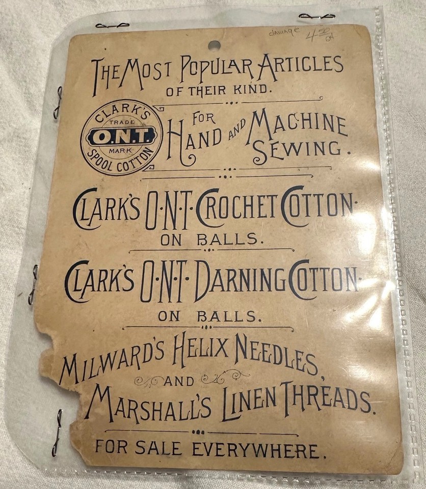 Antique Calendar 1891 Clarks Spool Cotton | eBay